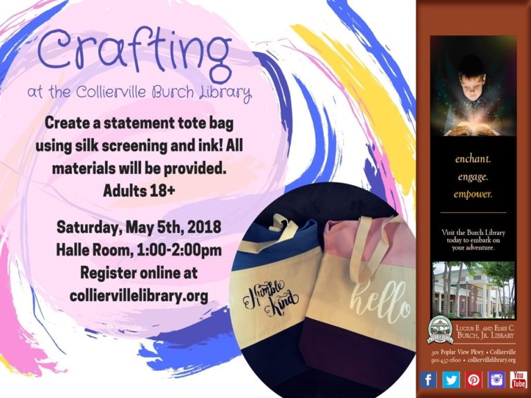 Collierville Burch Library Upcoming Events – Tour Collierville