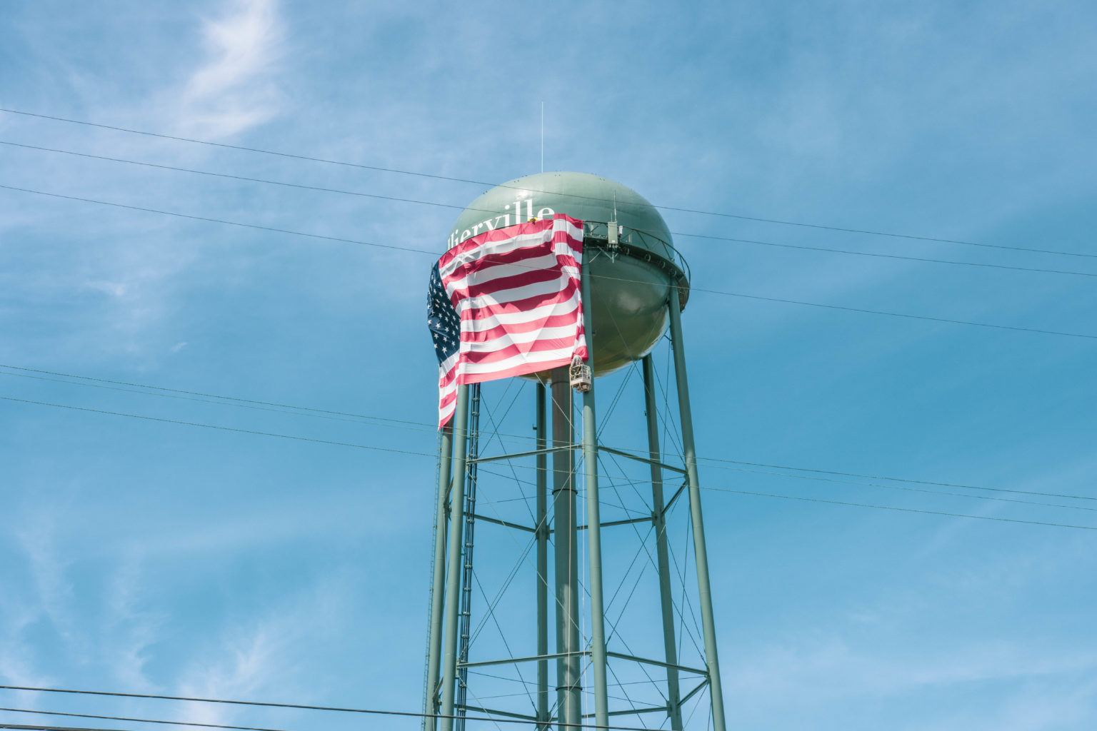 An American Flag is Raised Atop The Collierville Water Tower – Tour ...